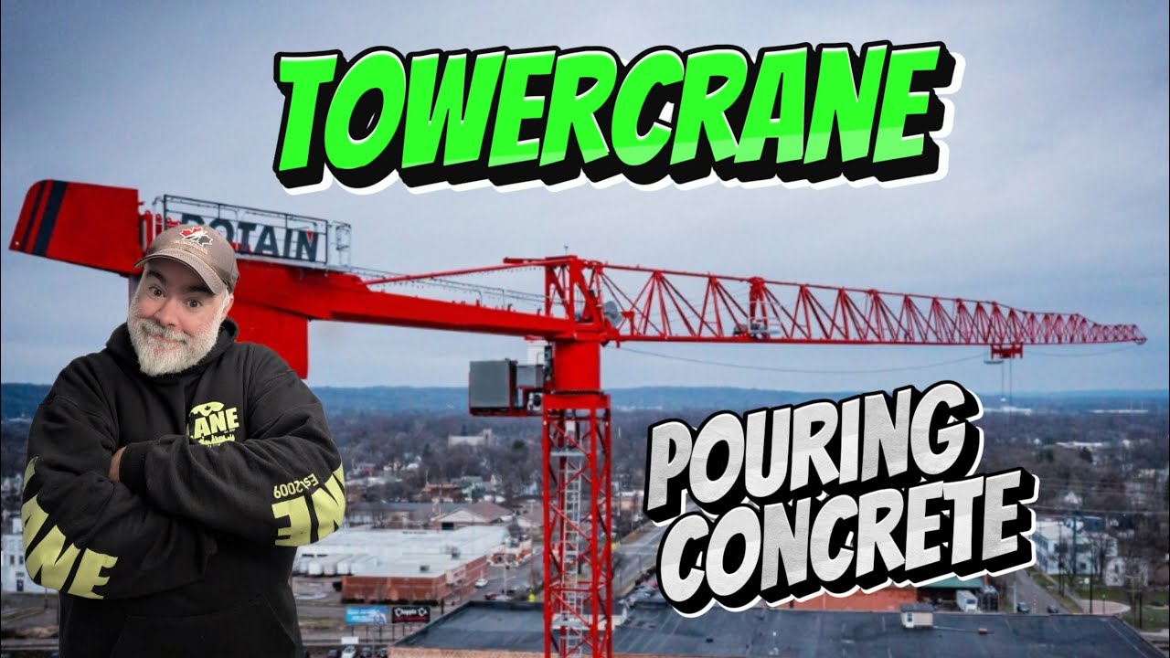 TOWER Crane pouring Concrete #towercrane #constructionequipment #cranes #construction