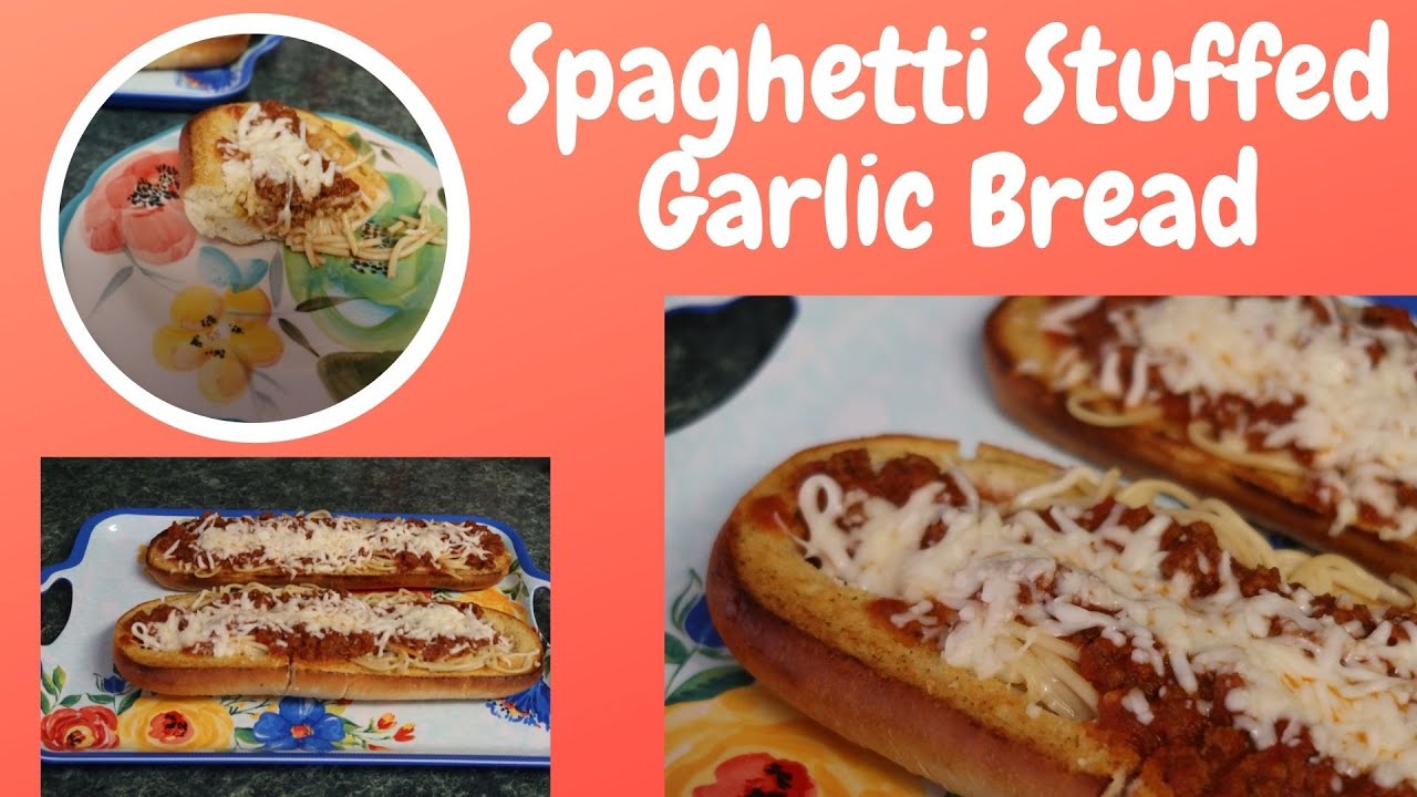 Spaghetti Stuffed Garlic Bread