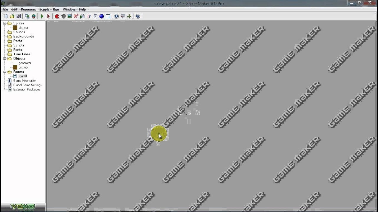 Game Maker 8.0 2D Minecraft tutorial | part 1 | Terrain generation