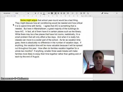 Writing the Counterargument Paragraph