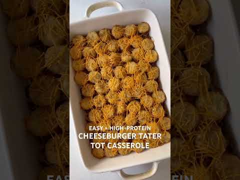 Cheeseburger Tater Tot Casserole #easyrecipe #recipe #mealprep #healthyrecipes #protein