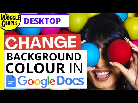 How to change the background colour of a Google docs page 2021