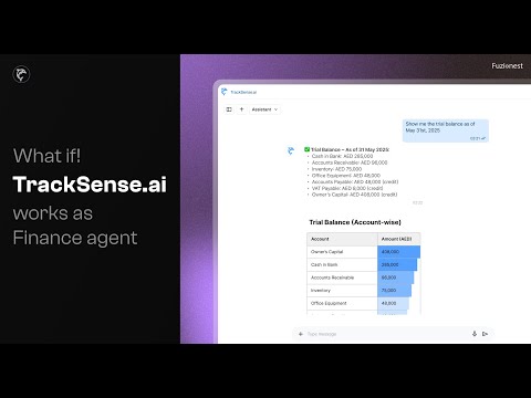 What if!, Tracksense.ai works as Finance
