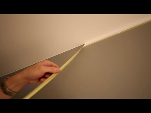 How to cut in using masking tape (wall to ceiling) How to avoid paint bleeding.