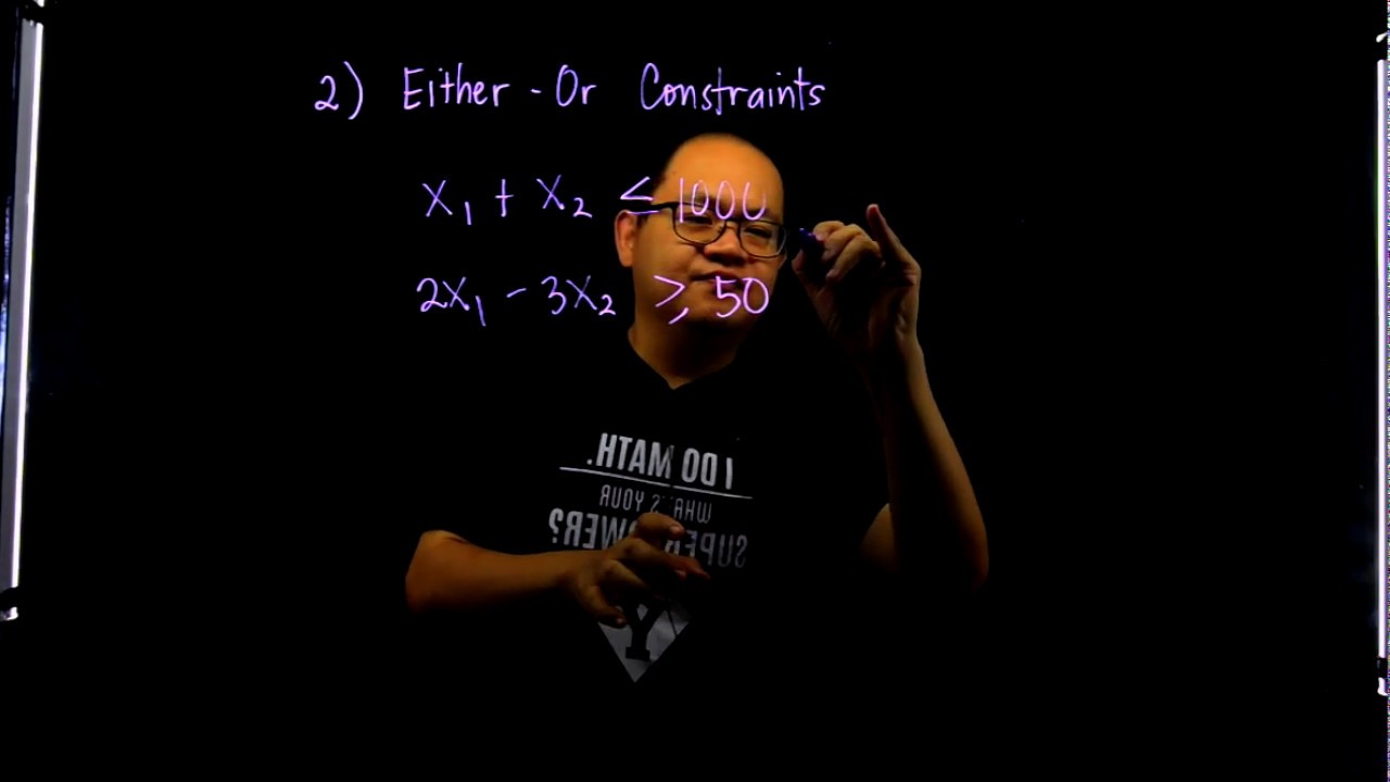 Integer Linear Programming - Using Binary Variables in Constraints (Part 1)