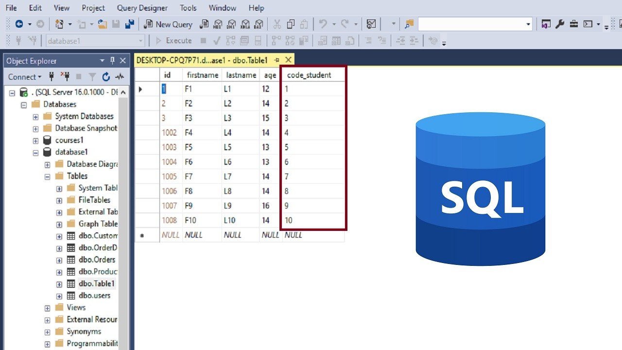 How to Add an Integer Column and Update It with a Sequence Number in SQL Server