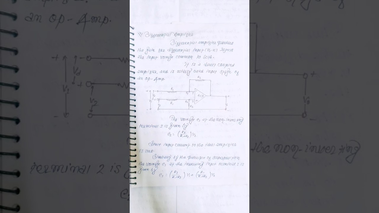 Differential Amplifier #physics #shorts || LEARNER AK