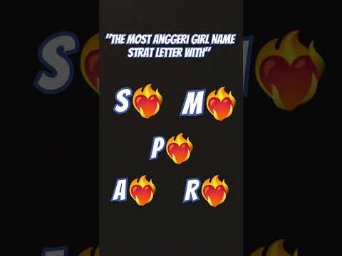 the most anggeri girl name start letter with 😘😘
