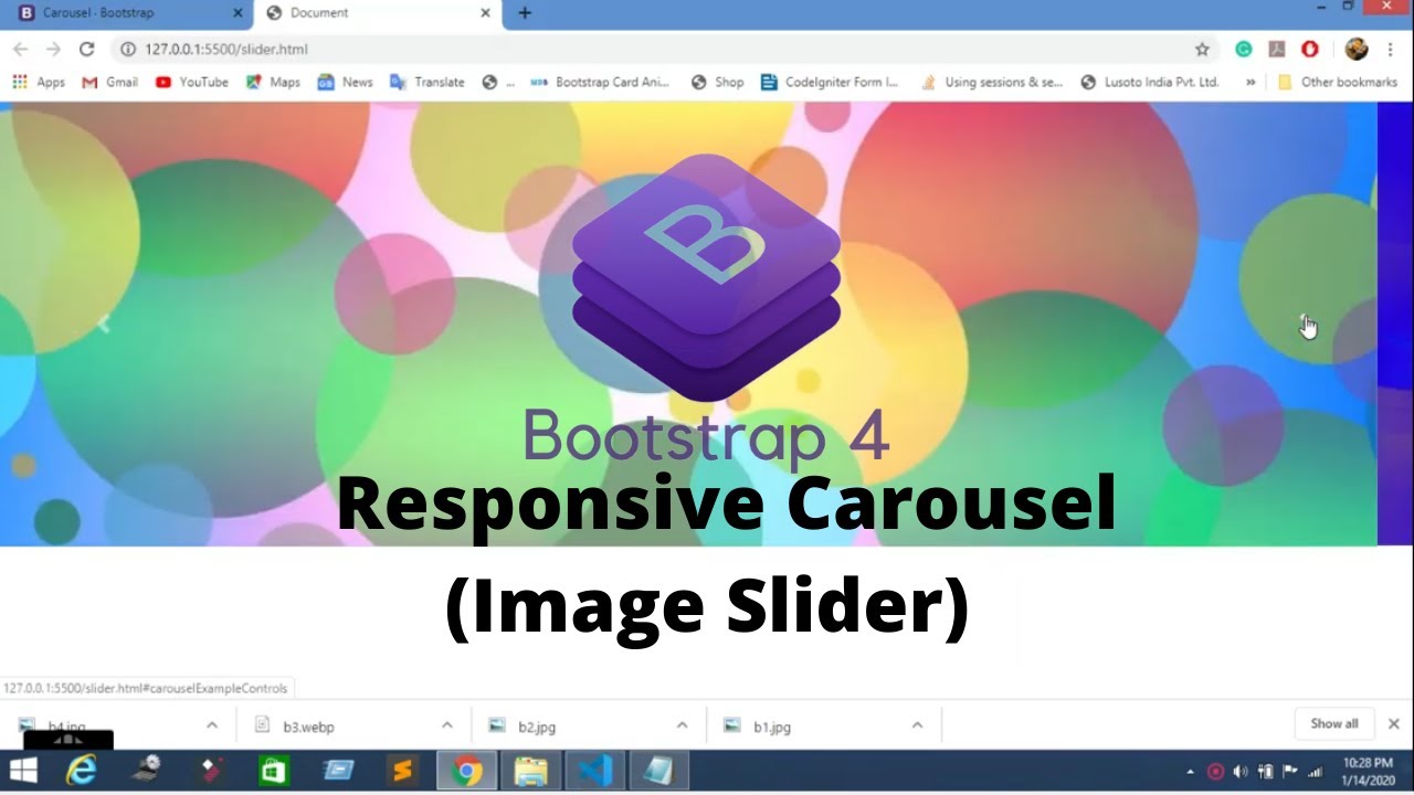 Bootstrap 4 - Responsive Width Slider Carousel with Bootstrap 4