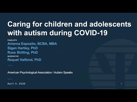 Caring for Children and Adolescents with Autism During COVID 19