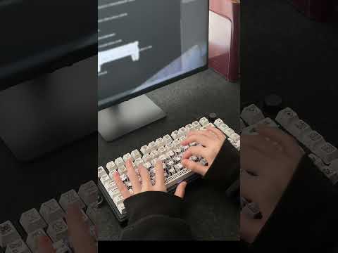 I replaced my monitor and switched to a set of keycaps suitable for otakus #keyboard #asmrkeyboard