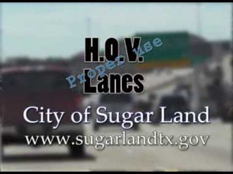 H.O.V. proper lane use in Sugar Land
