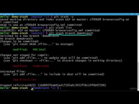 103 Git stash Creating a Branch from a Stash Lab