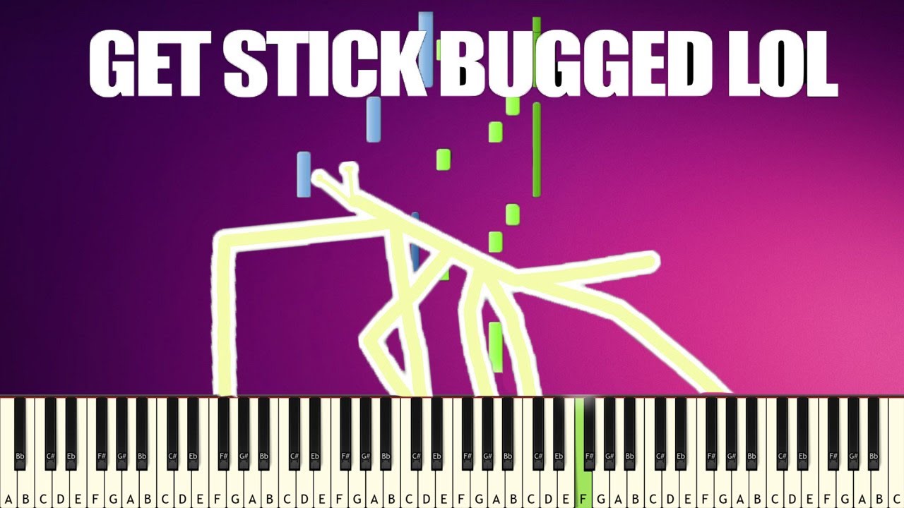 Stick Bug MEME (GET STICK BUGGED LOL) - EASY PIANO TUTORIAL