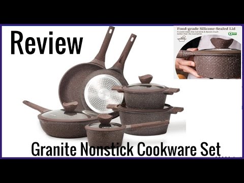 Granite Nonstick Cookware Set Review- 10 Piece Set #walmart