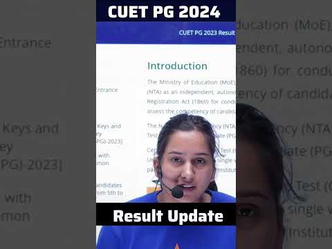 CUET PG 2024 Result Update 2024 #nta
