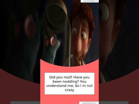 Nod or nodding is a verb - Learn English with Movies - #shorts