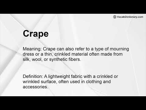 Crape Meaning