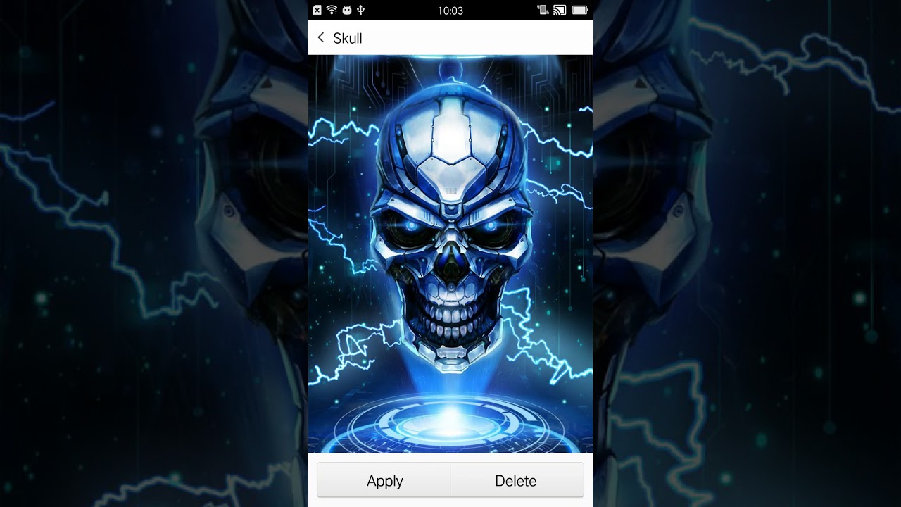 Future tech skull live wallpaper