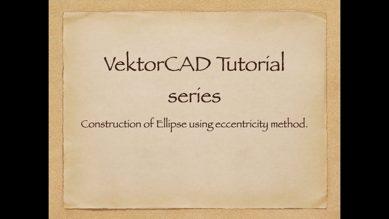 Ellipse Construction in VektorCAD (Eccentricity Method) | Step-by-Step