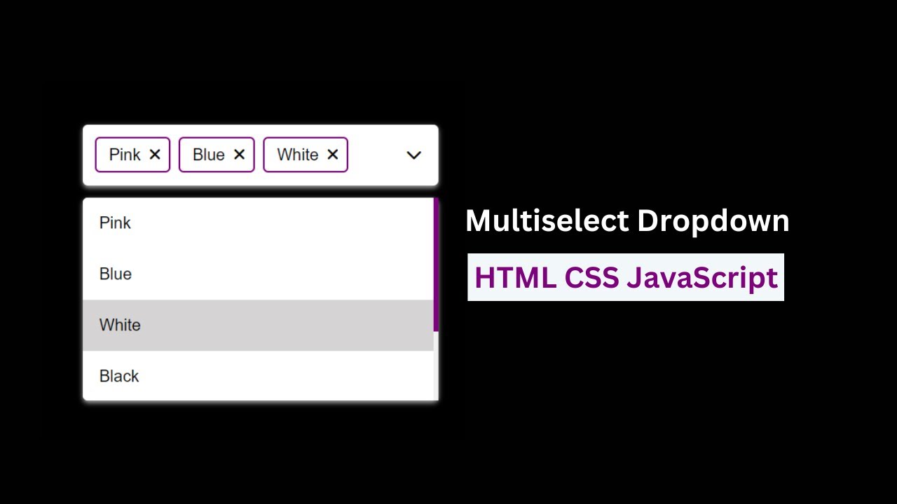 Multiselect Dropdown Using JavaScript | Dropdown Menu