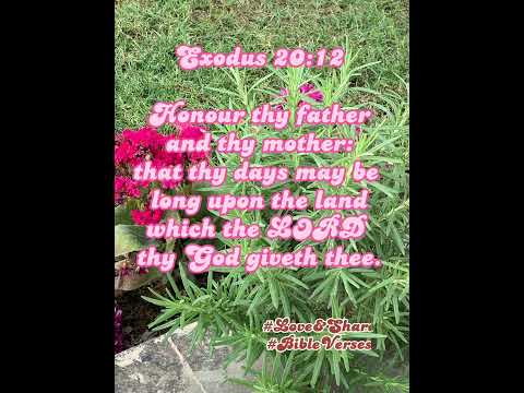 Bible verse / Exodus 20:12