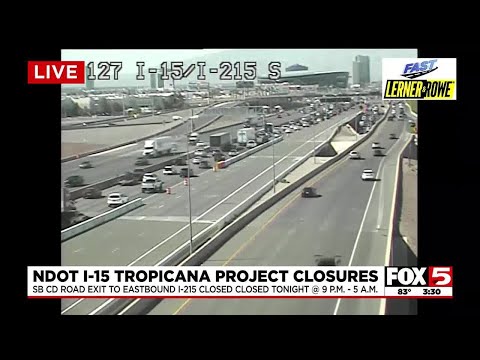 I-15 Tropicana project brings road closures in Las Vegas