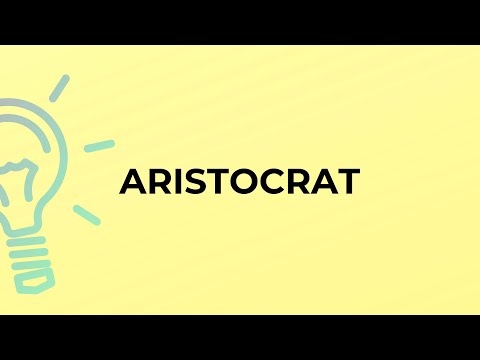 What is the meaning of the word ARISTOCRAT?