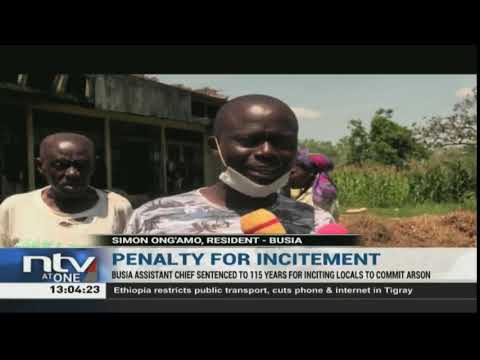 Busia: Assistant chief sentenced 115 years for inciting locals to commit arson