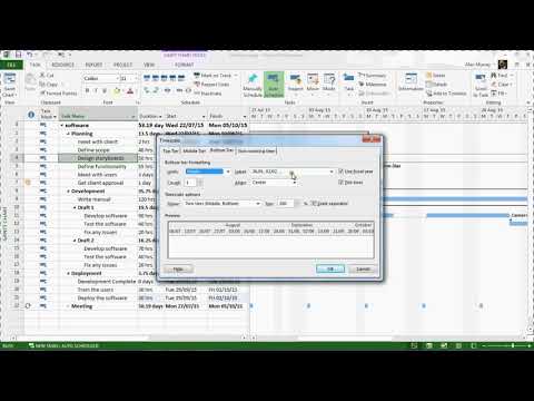 Show Project Week Numbers in Timescale - MS Project