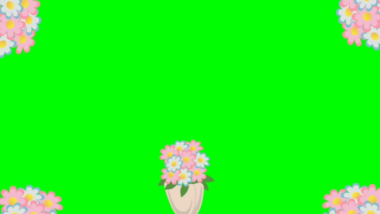 flower frame green screen effect-tips teller24