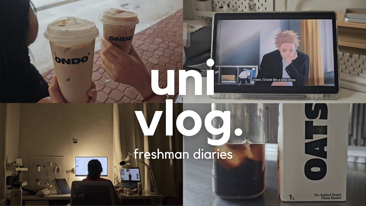 uni vlog ☕₊˚.🎧 caffeine week, library, fixing notes, lots of coffee, good food