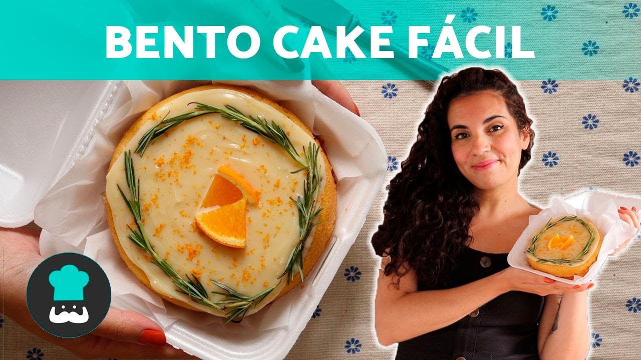 Mini bolo de lancheira (bento cake) fácil de fazer 🥮💛