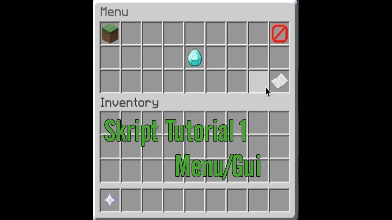 Minecraft Skript Tutorial 1 - Basic Menu/GUI