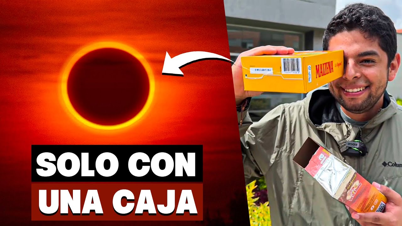 How to observe an eclipse safely and with a box 🌞🌗