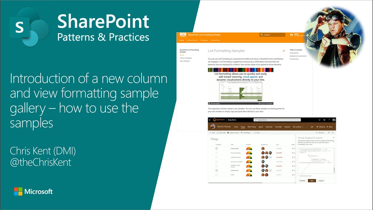 Community Demo -  Using and contributing to column and view formatting samples