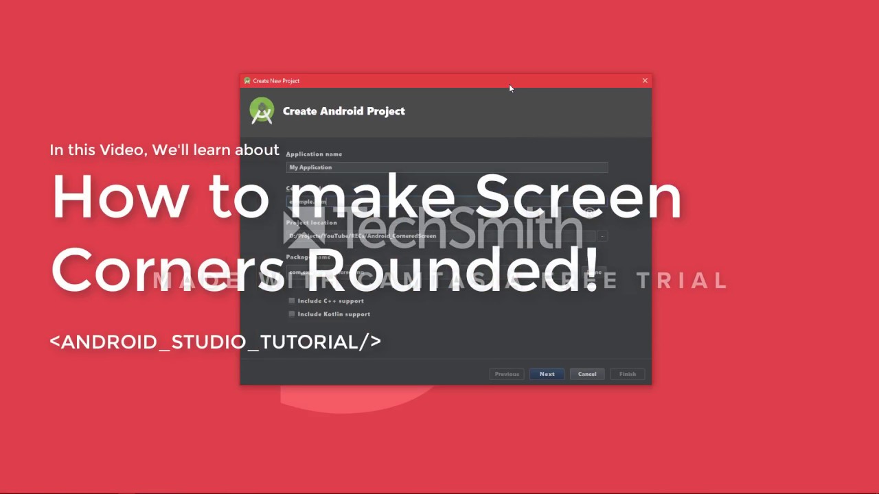 Rounded Corners Android Studio App Tutorial
