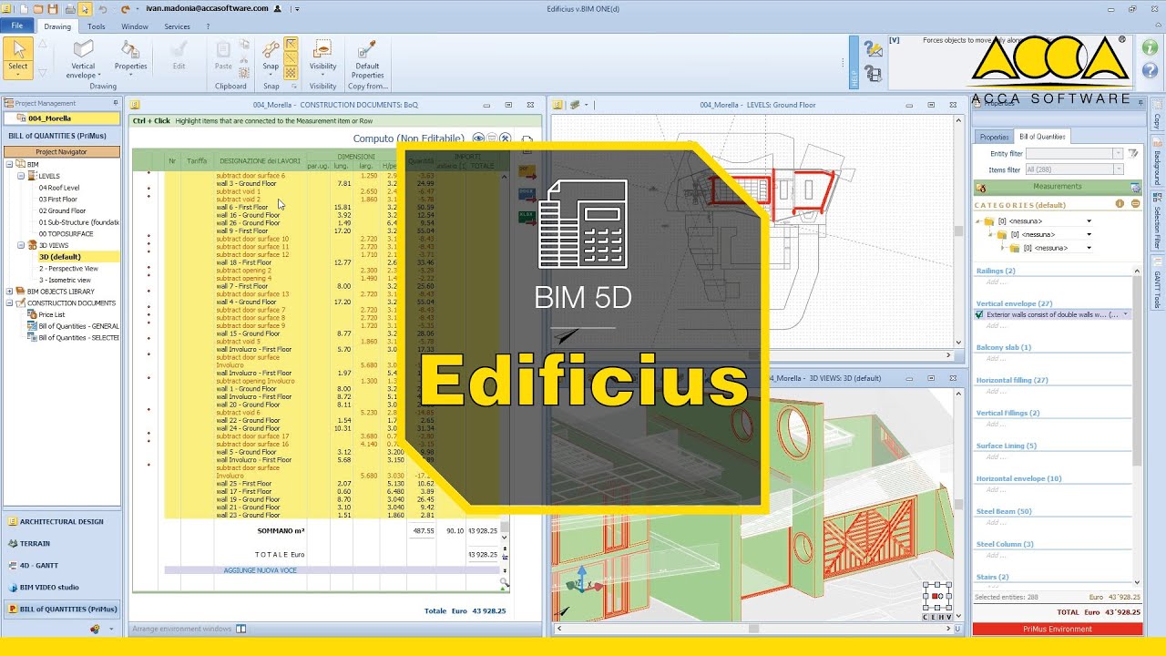 5D BIM software | Edificius | ACCA software