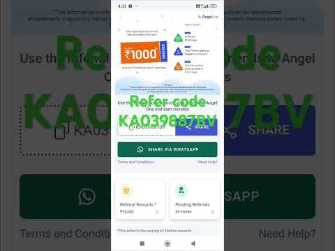 How to refer earn angel one| Earn Upto 1000 Angel One refer| #refer #earn #short #shortsfeed