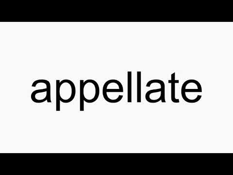 How to pronounce appellate