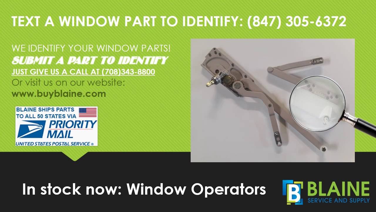 How to identify a right hand operator window part