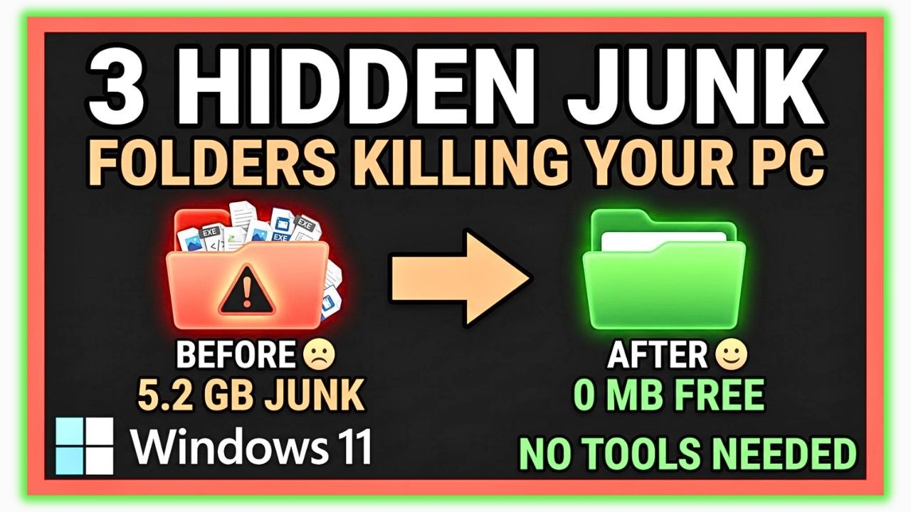 Windows Has Secret Junk Files You Need to Delete Right Now