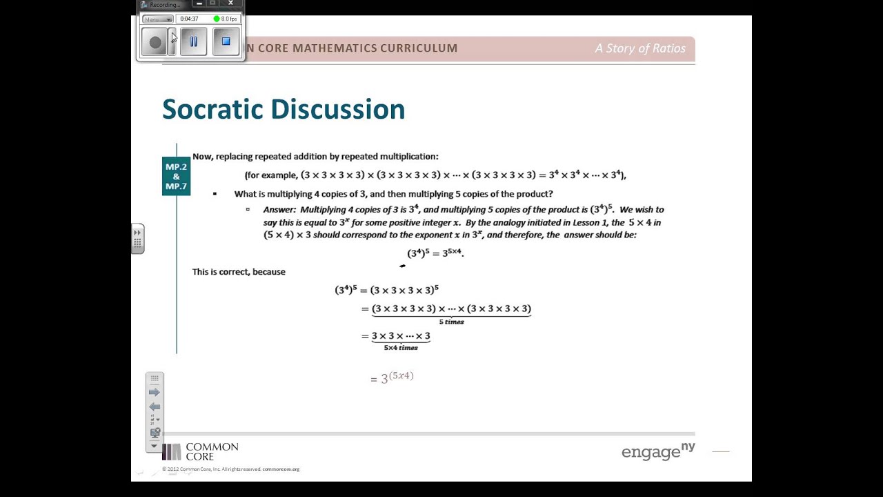 Grade 8 math module 1 overview