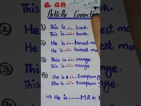 what is an Article || Article in English || Article with examples || Concept of article.