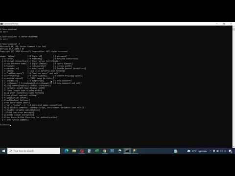 how to connect MS SQL server from command prompt (cmd)