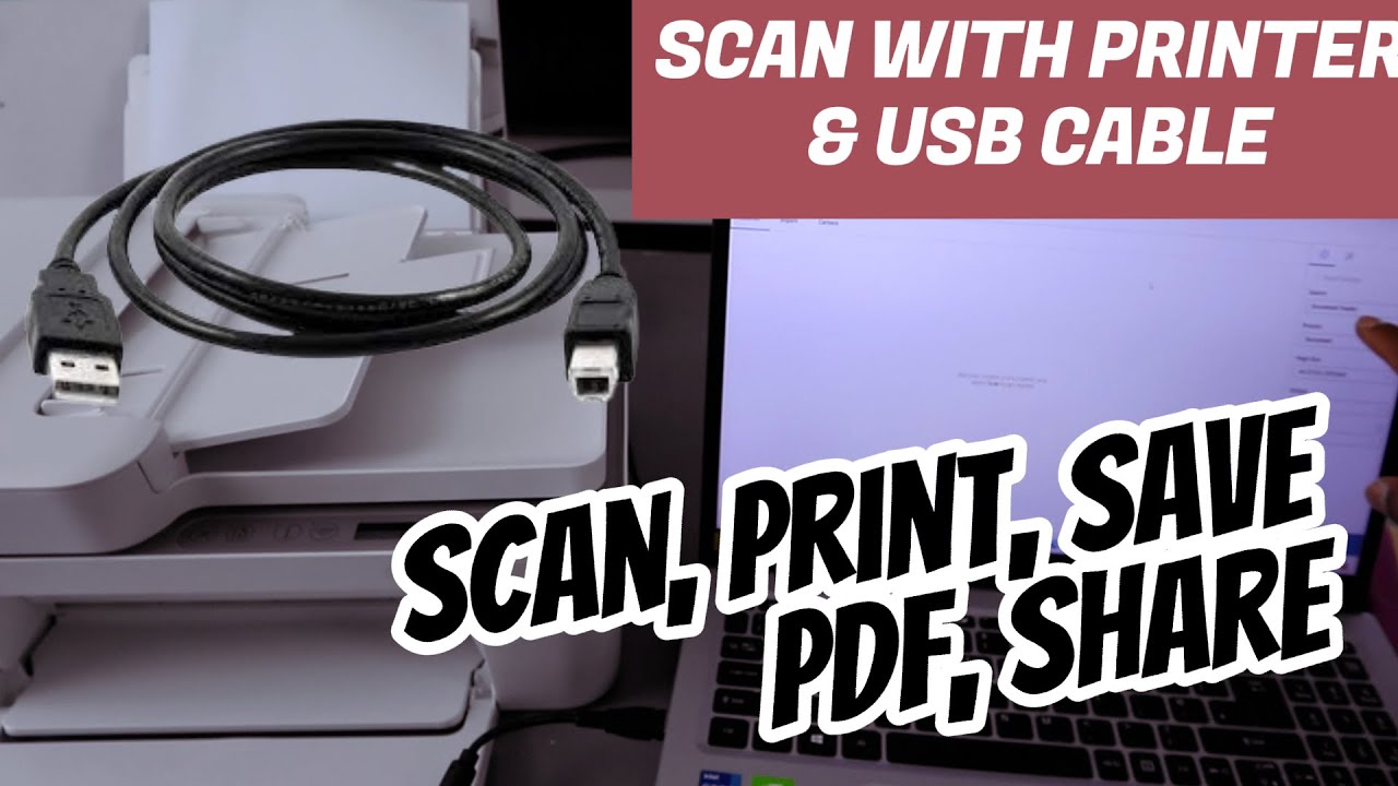HP DESKJET SCAN TO COMPUTER WITH A USB CABLE, PRINT DOUBLE-SIDED, SAVE  PDF, AND SHARE!!
