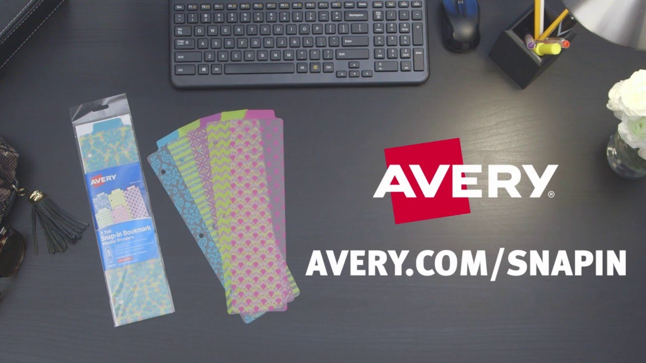 Save Your Space with Avery® Snap-in Bookmarks