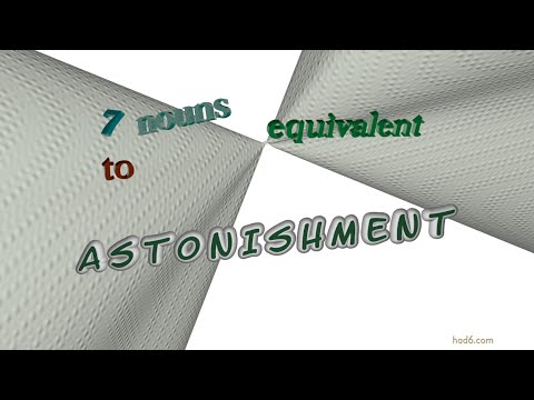 astonishment - 7 nouns with the meaning of astonishment (sentence examples)