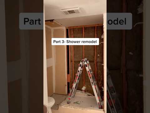 Part 3 shower remodel! #DIY #shower #homedecor