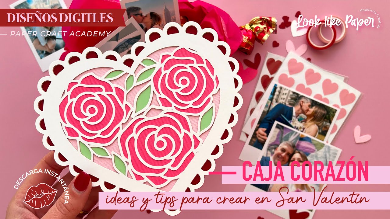 Tutorial DIY Caja Corazón de San Valentín para regalar ❤️ ✨ [ ideas y tips de papelería creativa ]